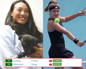 PALERMO RESULTS. Qinwen Zheng, Karolina Muchova win, Diane Parry, Irina-Camelia Begu lost ...