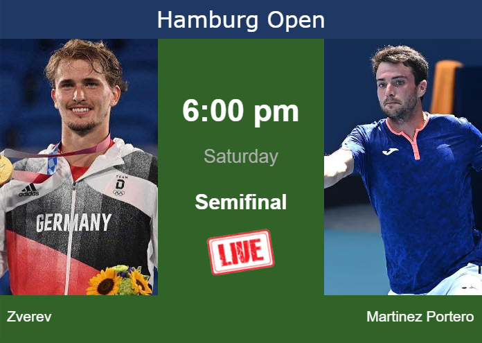 How to watch Zverev vs. Martinez Portero on live streaming in Hamburg on Saturday - Tennis Tonic ...