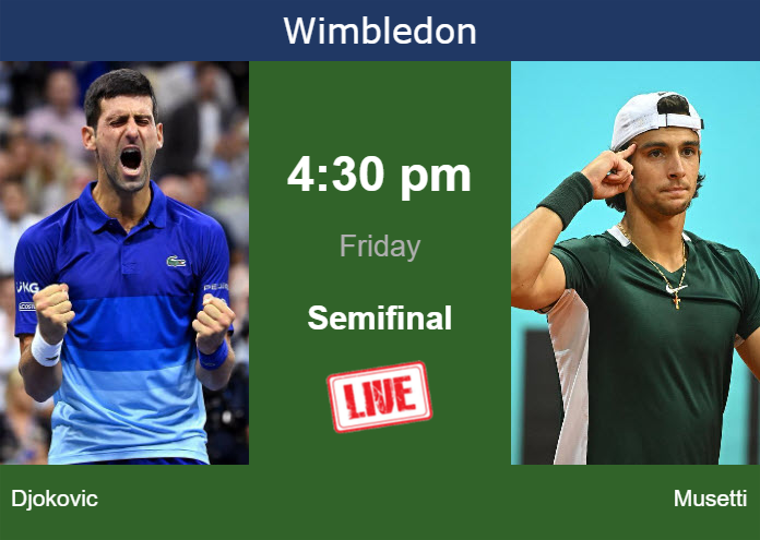 How to watch Djokovic vs. Musetti on live streaming in Wimbledon on Friday - Tennis Tonic - News ...