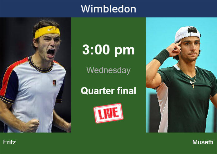 How to watch Fritz vs. Musetti on live streaming in Wimbledon on Wednesday - Tennis Tonic - News ...