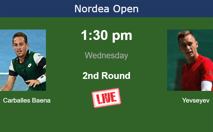 How to watch Carballes Baena vs. Yevseyev on live streaming in Bastad on Wednesday - Tennis ...