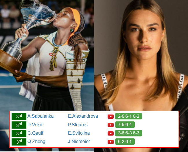 U.S. OPEN RESULTS. Cori Gauff, Aryna Sabalenka, Qinwen Zheng, Donna Vekic win their matches on ...