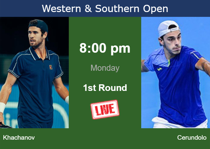 How to watch Khachanov vs. Cerundolo on live streaming in Cincinnati on Monday - Tennis Tonic ...