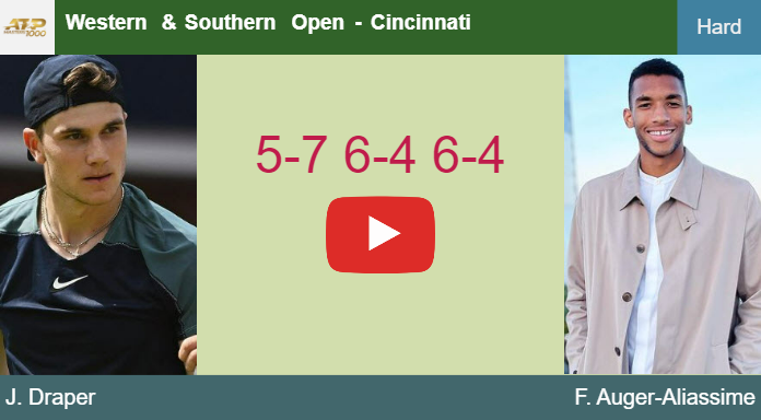 Jack Draper gets the better of Auger-Aliassime in the 3rd round to play vs Rune at the Western ...
