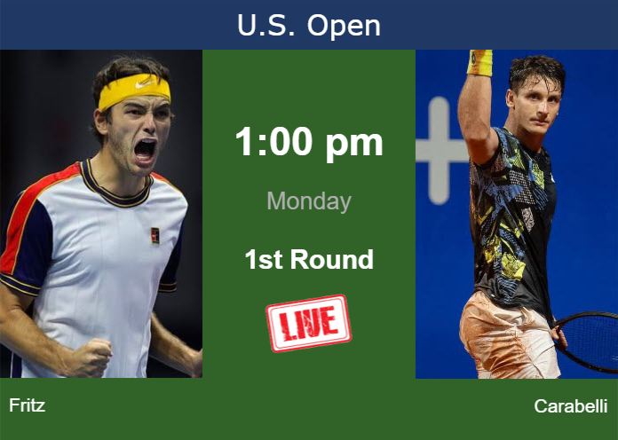 How to watch Fritz vs. Carabelli on live streaming at the U.S. Open on Monday - Tennis Tonic ...