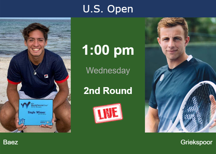 How to watch Baez vs. Griekspoor on live streaming at the U.S. Open on Wednesday - Tennis Tonic ...