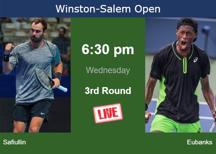 How to watch Safiullin vs. Eubanks on live streaming in Winston-Salem on Wednesday - Tennis ...