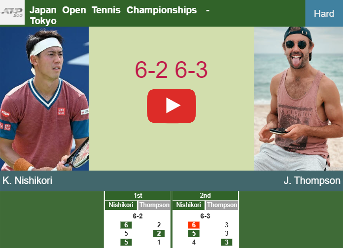 Fantastic Kei Nishikori demolishes Thompson in the 2nd round to set up ...