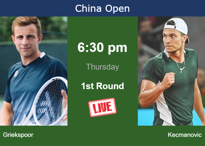 How to watch Griekspoor vs. Kecmanovic on live streaming in Beijing on Thursday - Tennis Tonic ...
