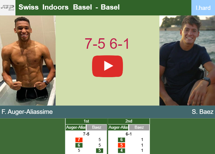 Felix Auger-Aliassime overcomes Baez in the 1st round to set up a clash vs Mpetshi Perricard at ...