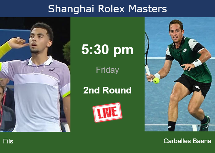 How to watch Fils vs. Carballes Baena on live streaming in Shanghai on Friday - Tennis Tonic ...