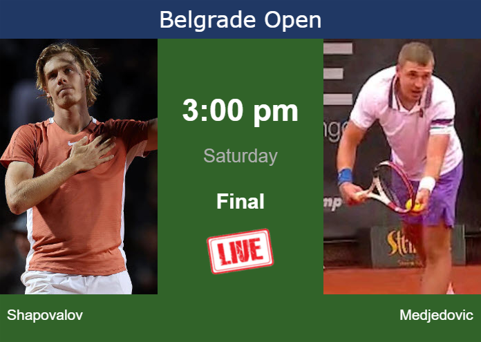 How to watch Shapovalov vs. Medjedovic on live streaming in Belgrade on Saturday - Tennis Tonic ...
