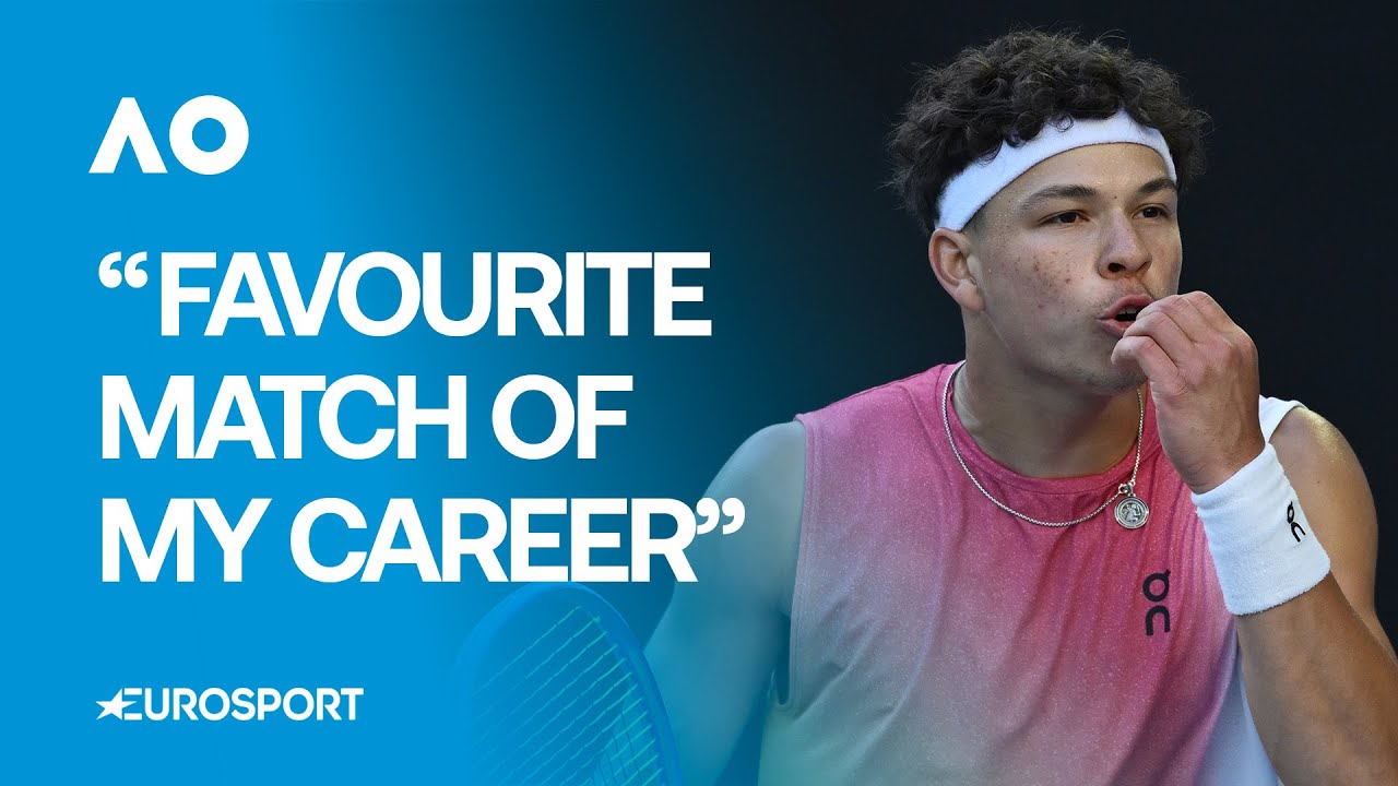 Ben Shelton reveals that his winning match vs. Sonego at the Australian ...