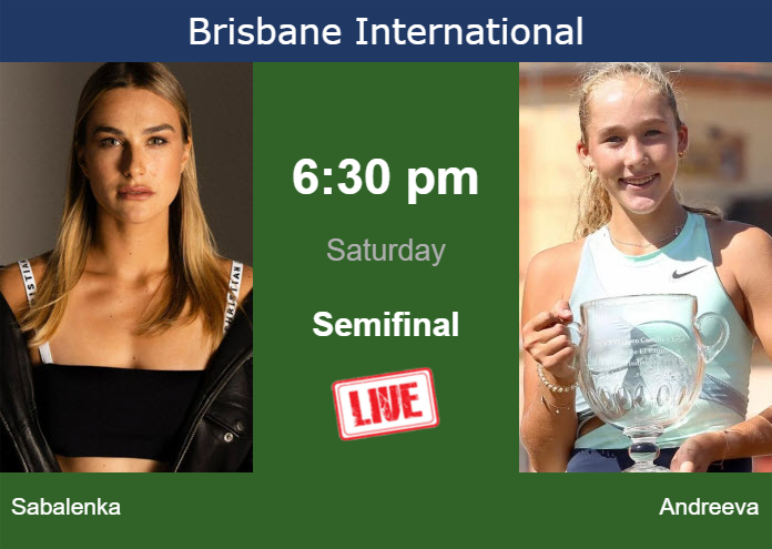 How to watch Sabalenka vs. Andreeva on live streaming in Brisbane on Saturday - Tennis Tonic ...