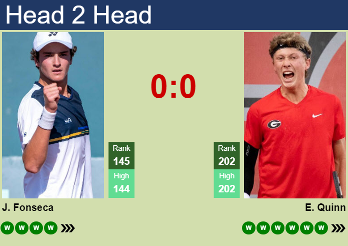 H2H, prediction of Joao Fonseca vs Ethan Quinn in Canberra Challenger with odds, preview, pick ...