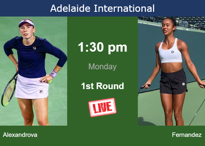 How to watch Alexandrova vs. Fernandez on live streaming in Adelaide on Monday - Tennis Tonic ...