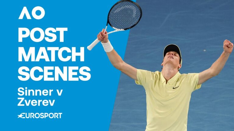 WATCH. Incredible scenes after Jannik Sinner beat Alexander Zverev to defend his Australian Open ...