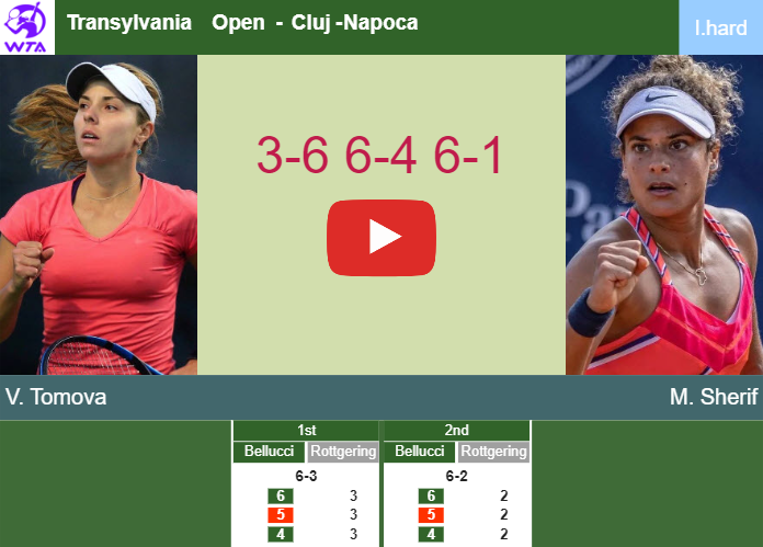 Viktoriya Tomova aces Sherif in the 1st round to collide vs Danilovic or Parks. HIGHLIGHTS ...