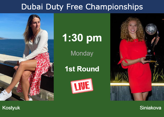 How to watch Kostyuk vs. Siniakova on live streaming in Dubai on Monday - Tennis Tonic - News ...