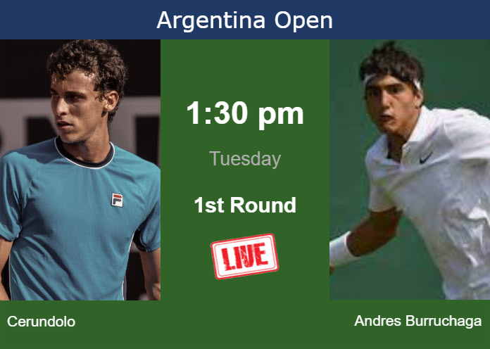 How to watch Cerundolo vs. Andres Burruchaga on live streaming in Buenos Aires on Tuesday ...