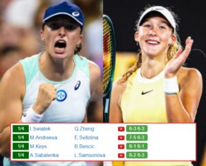 INDIAN WELLS RESULTS. Iga Swiatek, Mirra Andreeva, Qinwen Zheng, Elina Svitolina win on Tuesday ...