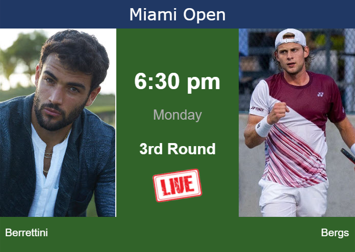 How to watch Berrettini vs. Bergs on live streaming in Miami on Monday - Tennis Tonic - News ...