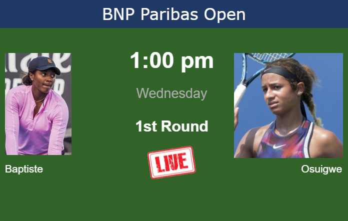 How to watch Baptiste vs. Osuigwe on live streaming in Indian Wells on Wednesday - Tennis Tonic ...