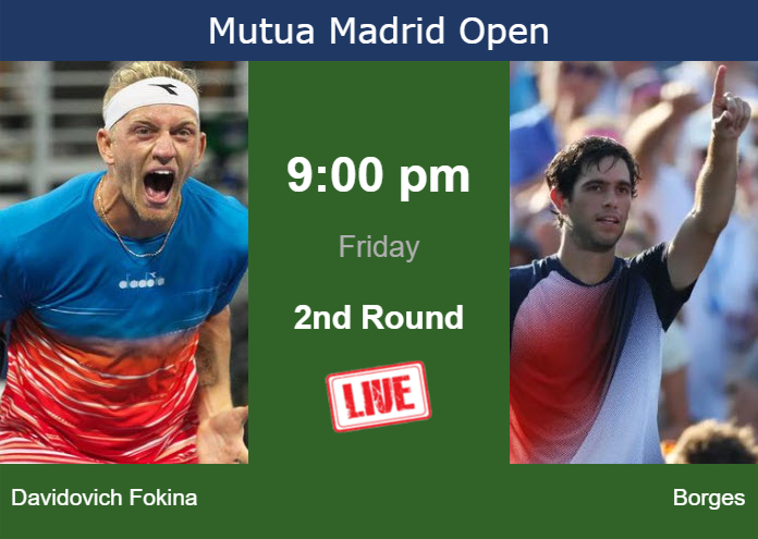 How to watch Davidovich Fokina vs. Borges on live streaming in Madrid on Friday - Tennis Tonic ...