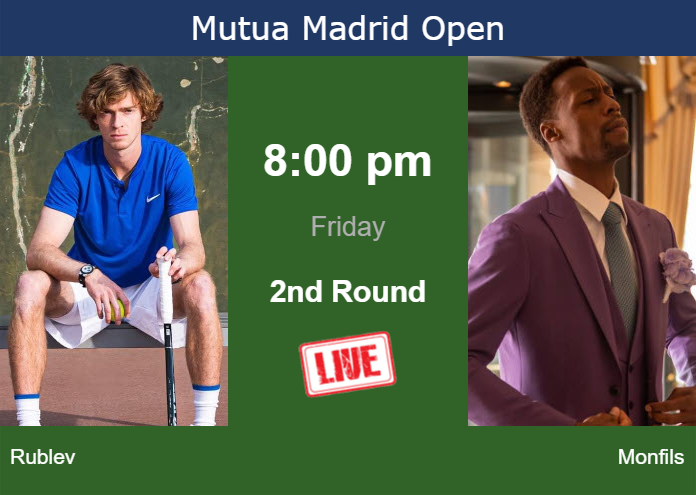 How to watch Rublev vs. Monfils on live streaming in Madrid on Friday - Tennis Tonic - News ...