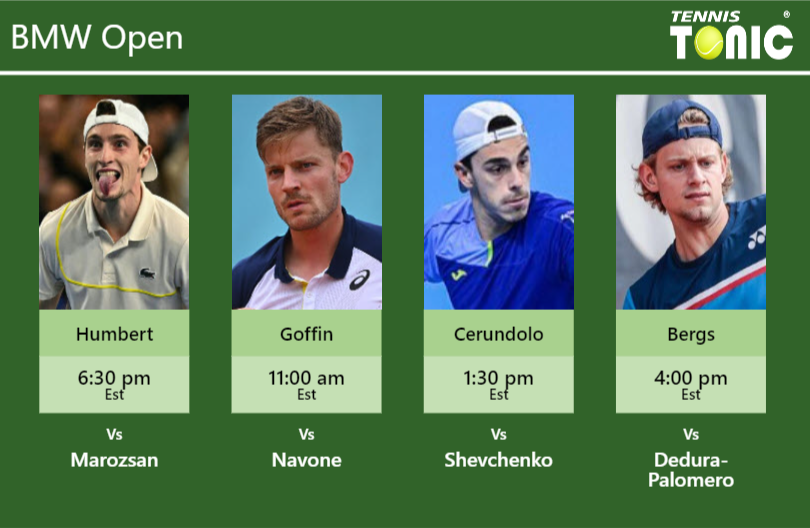 PREDICTION, PREVIEW, H2H: Humbert, Goffin, Cerundolo and Bergs to play on CENTER COURT on ...