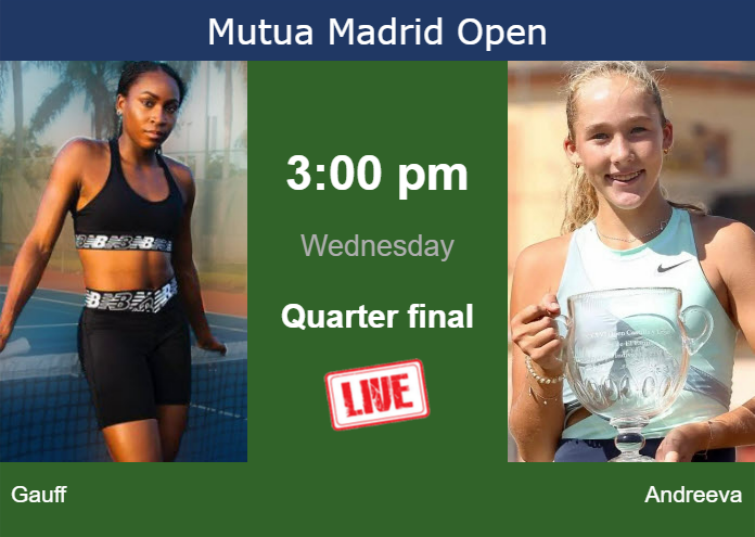 How to watch Gauff vs. Andreeva on live streaming in Madrid on Wednesday - Tennis Tonic - News ...
