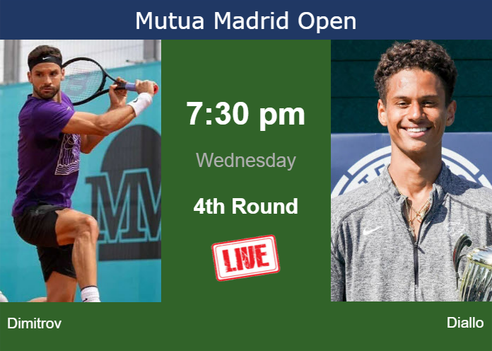How to watch Dimitrov vs. Diallo on live streaming in Madrid on Wednesday - Tennis Tonic - News ...