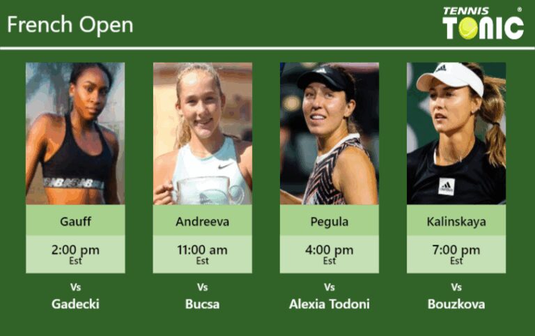 PREDICTION, PREVIEW, H2H: Gauff, Andreeva, Pegula and Kalinskaya to play on Tuesday - French ...