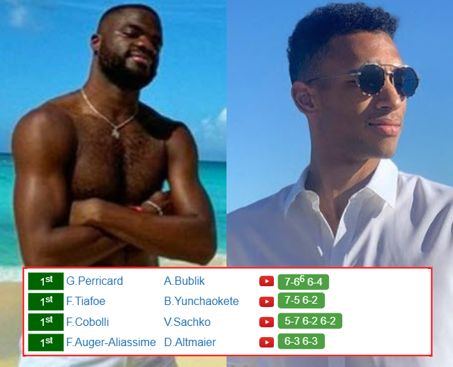 HAMBURG RESULTS. Frances Tiafoe, Felix Auger-Aliassime, Giovanni Mpetshi Perricard, Flavio ...