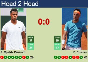 H2H, prediction of Giovanni Mpetshi Perricard vs Damir Dzumhur at the French Open with odds ...