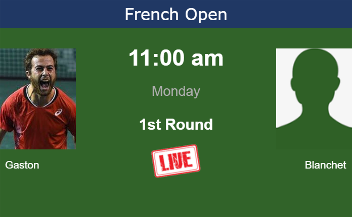 How to watch Gaston vs. Blanchet on live streaming at the French Open on Monday - Tennis Tonic ...