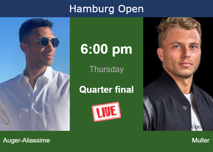 How to watch Auger-Aliassime vs. Muller on live streaming in Hamburg on Thursday - Tennis Tonic ...