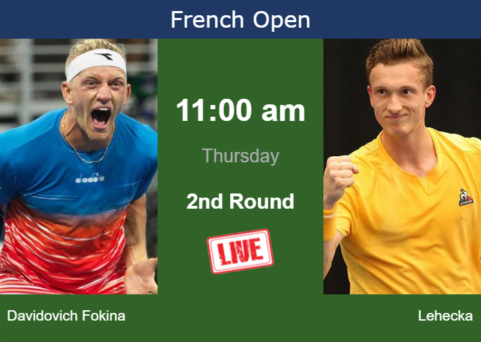 How to watch Davidovich Fokina vs. Lehecka on live streaming at the French Open on Thursday ...