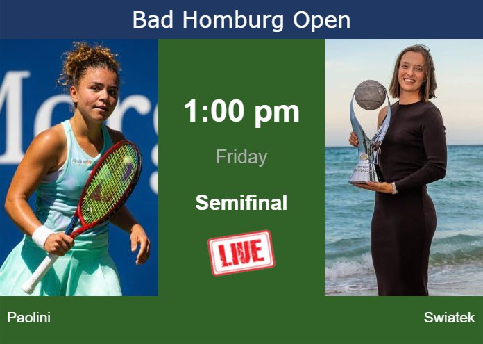 How to watch Paolini vs. Swiatek on live streaming in Bad Homburg on Friday - Tennis Tonic ...