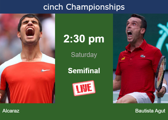 How to watch Alcaraz vs. Bautista Agut on live streaming in London on Saturday - Tennis Tonic ...