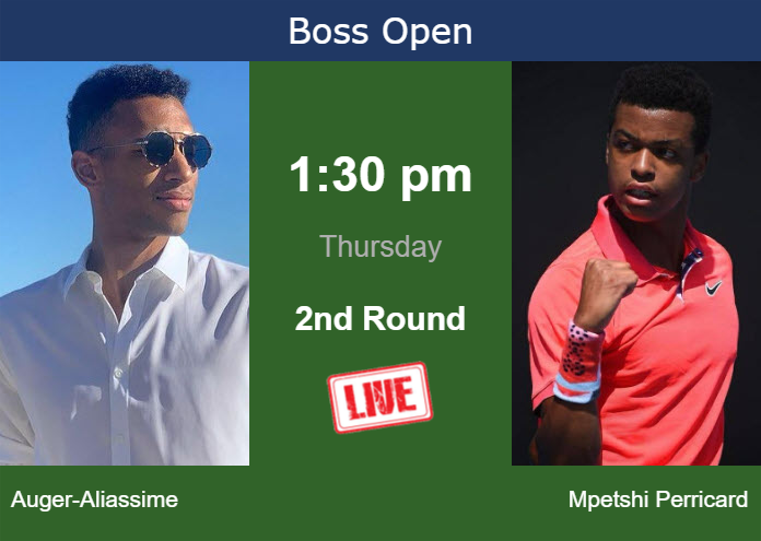 How to watch Auger-Aliassime vs. Mpetshi Perricard on live streaming in Stuttgart on Thursday ...
