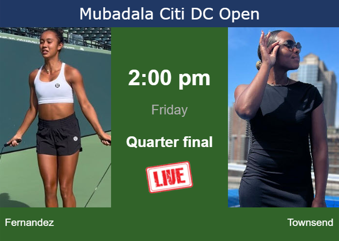 How to watch Fernandez vs. Townsend on live streaming in Washington on Friday - Tennis Tonic ...