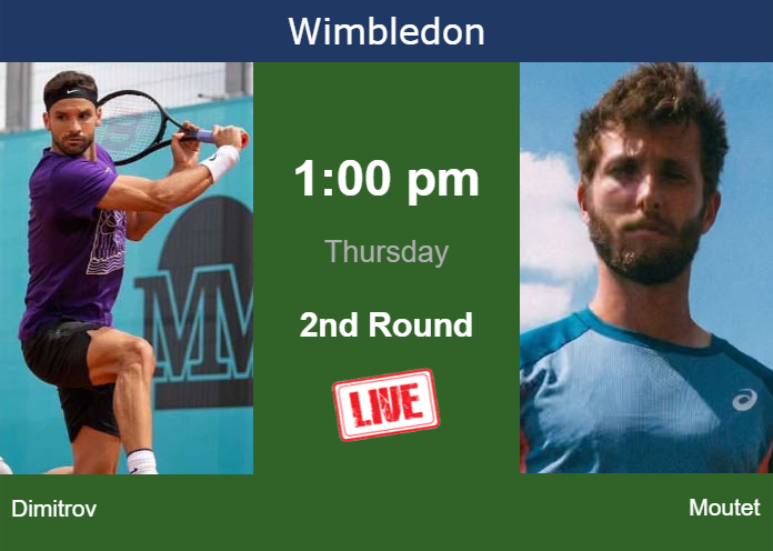 How to watch Dimitrov vs. Moutet on live streaming in Wimbledon on Thursday - Tennis Tonic ...