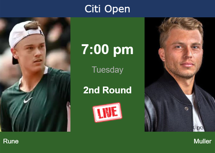 How to watch Rune vs. Muller on live streaming in Washington on Tuesday - Tennis Tonic - News ...