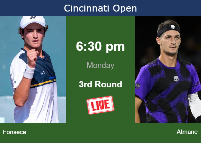 How to watch Fonseca vs. Atmane on live streaming in Cincinnati on Monday - Tennis Tonic - News ...
