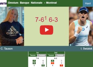 LIVE UPDATES. Clara Tauson dispatches Swiatek in the 4th round ...